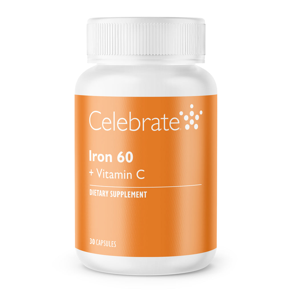 Iron 60 mg + Vitamin C - Capsules - Celebrate – Celebrate Vitamins